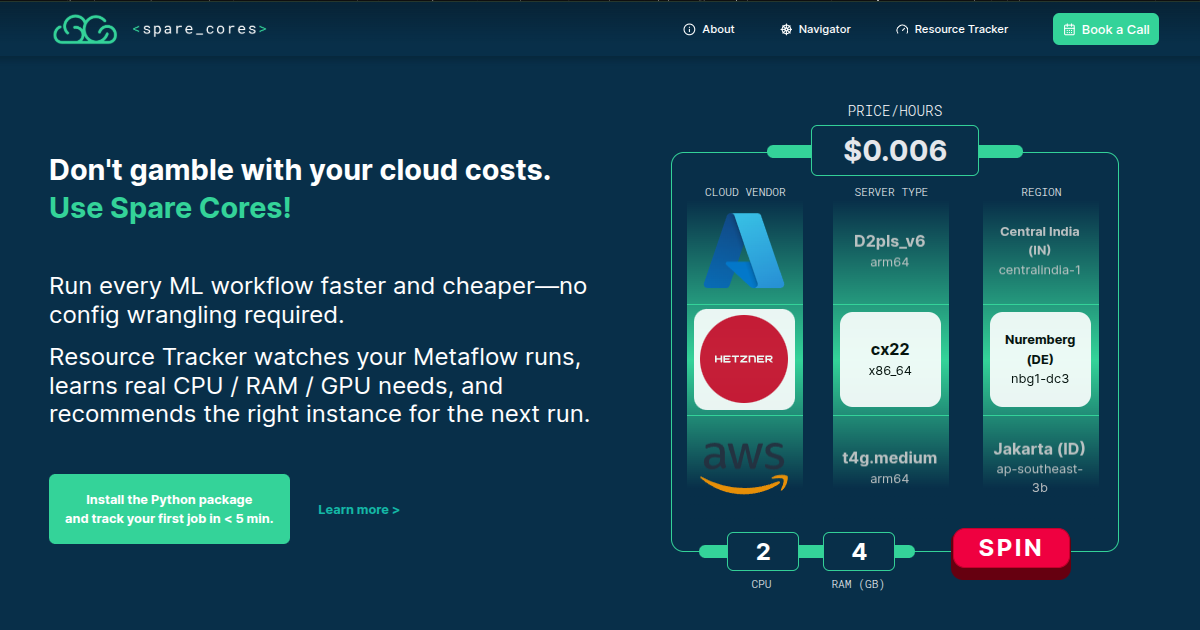 Spare Cores: Run DS/ML/AI Workloads Faster, Cheaper, and with Less Hassle